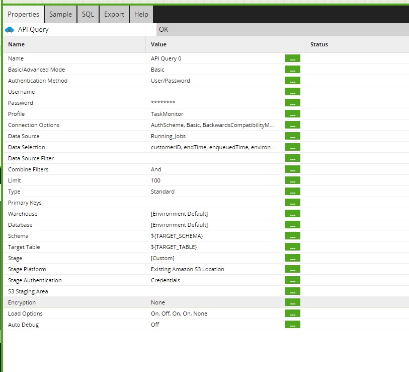How To: Monitor running tasks using the API Query Component
